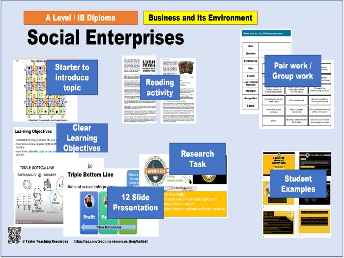 Social Enterprises -Full lesson -AS/A2/IB Diploma | Teaching Resources