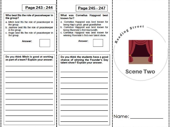 Scene Two - 4th Grade Reading Street | Teaching Resources