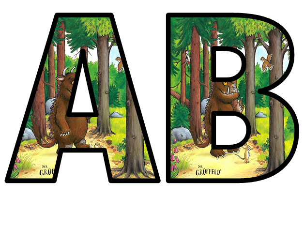 BOOK Julia Donaldson The Gruffalo Display Lettering Whole Alphabet ...