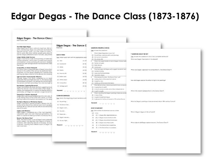 Edgar Degas - The Dance Class (1873-1876) | Teaching Resources