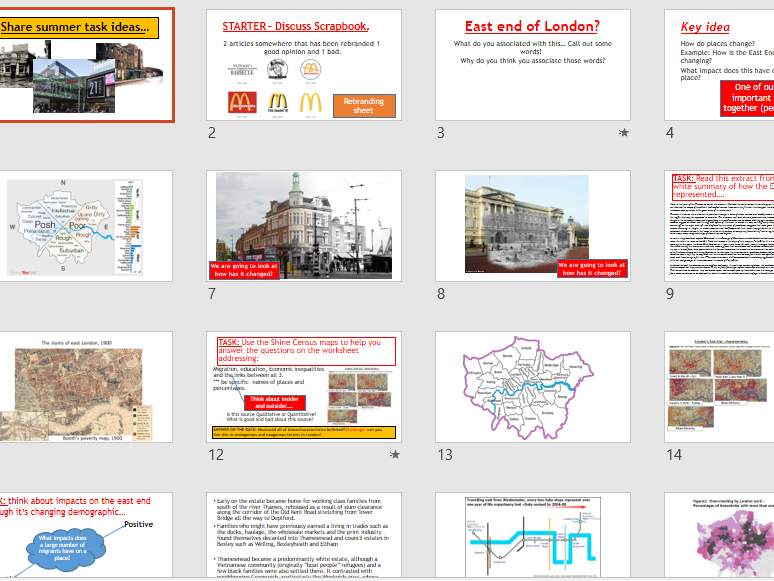 AQA A-LEVEL Changing Places - East End London Place Study L1 Intro ...