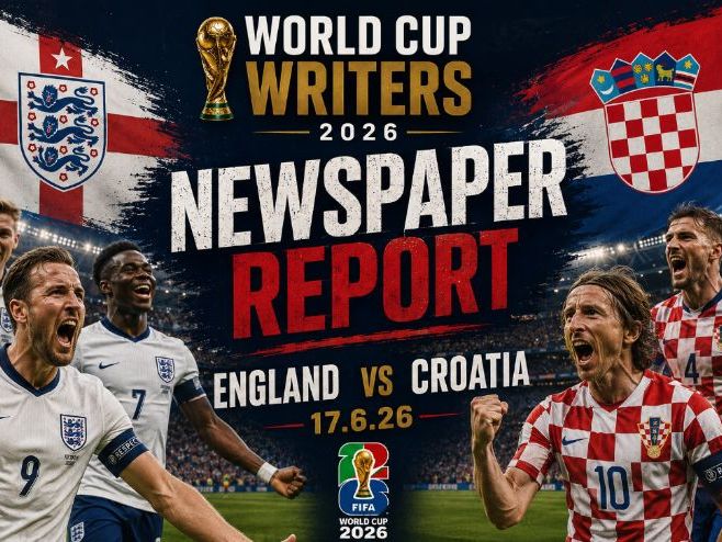 World Cup 2026 KS2 Newspaper Report Writing Unit: England vs Croatia 4 ...