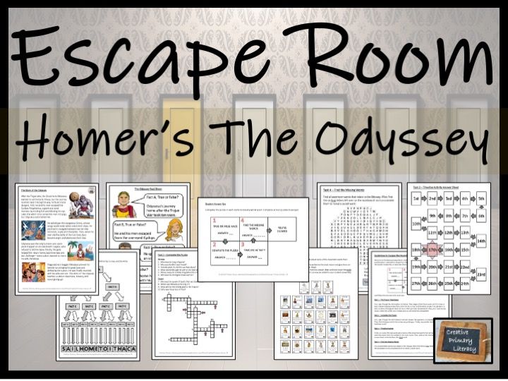 Homer, The Iliad and The Odyssey Escape Room Activity Bundle | Year 5 ...