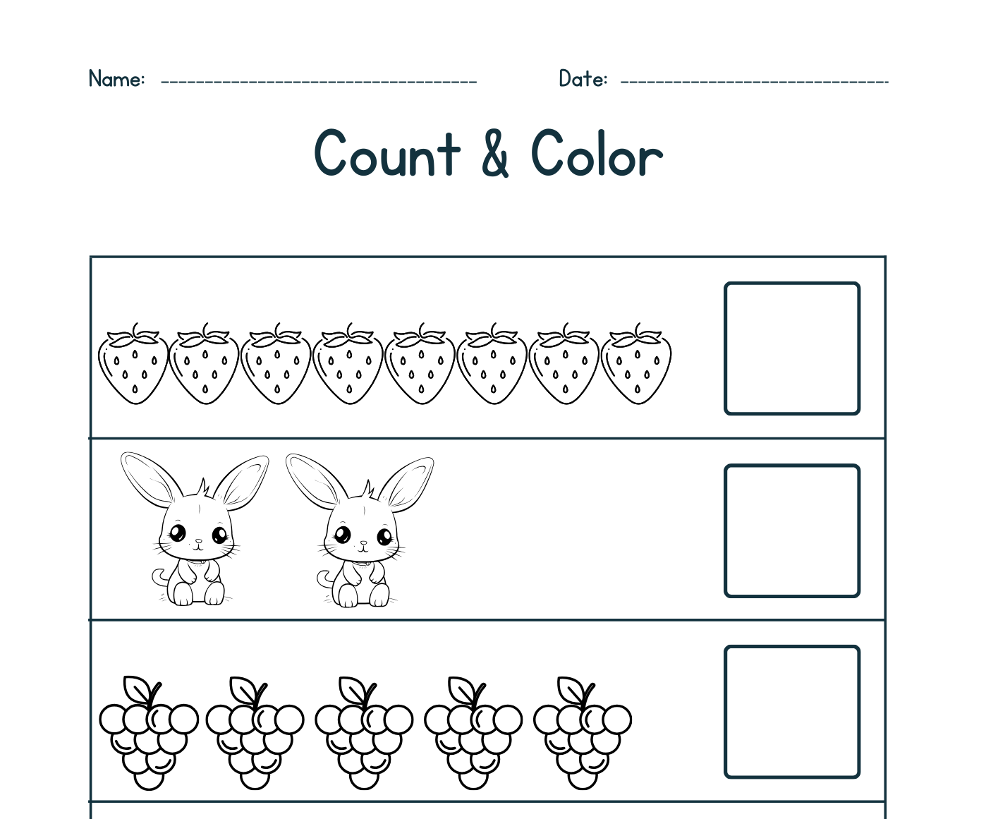 Count and Color 1–10 fun Worksheets | Teaching Resources