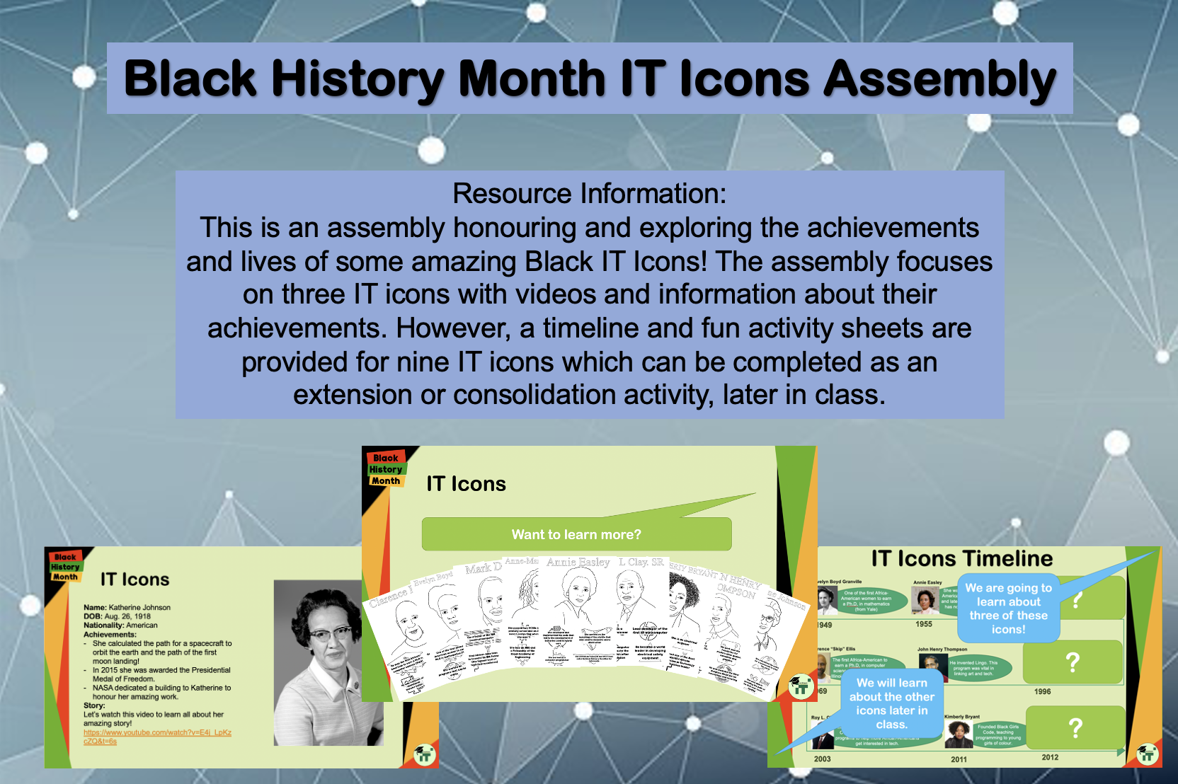 Black History Month IT Icons Assembly | Teaching Resources