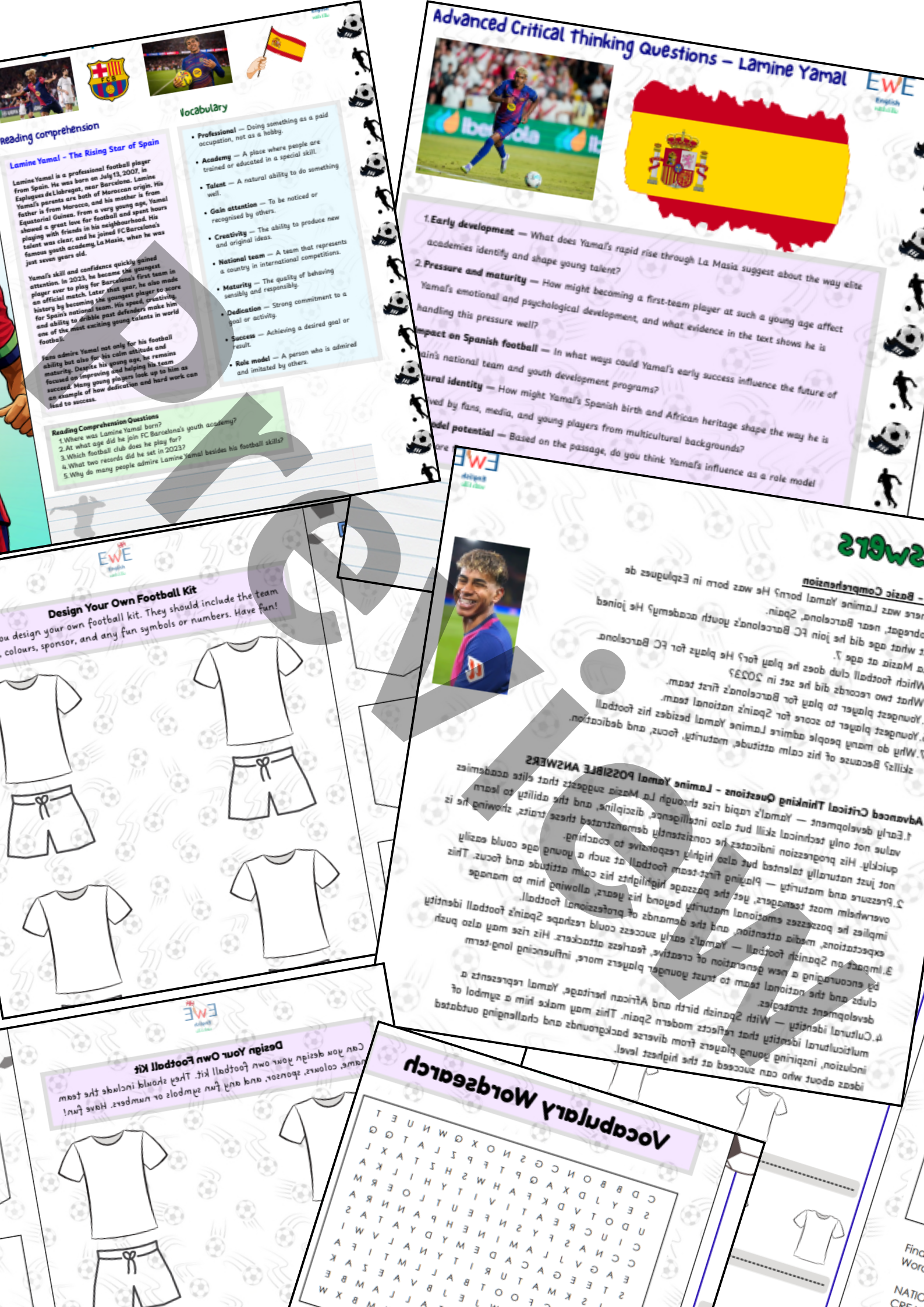 Lamine Yamal Reading Comprehension | Football Non‑Fiction Text ...