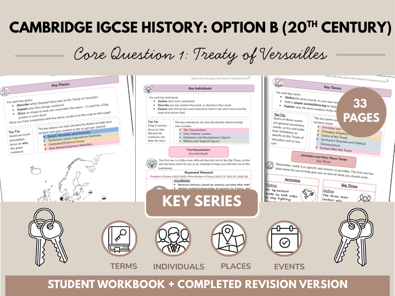 CIE Cambridge IGCSE HISTORY (0470) - KEY SERIES - Treaty of Versailles ...