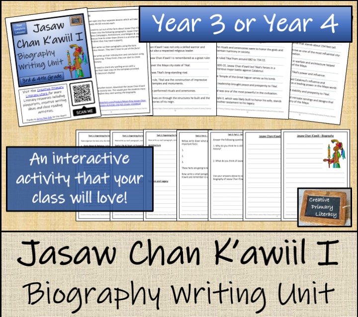 Jasaw Chan K'awiil Biography Writing Unit | Year 3 or Year 4 | Teaching ...