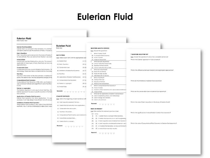 Eulerian Fluid | Teaching Resources