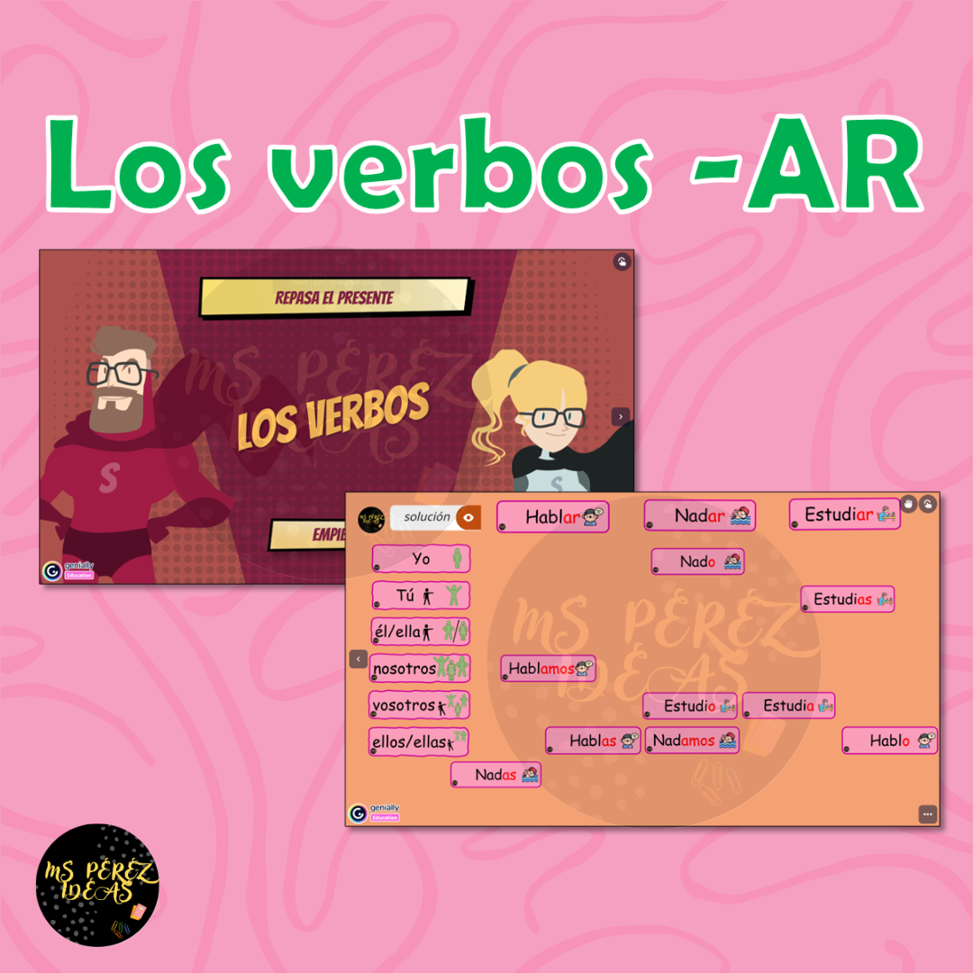 Los verbos Presente –AR - Interactive verbs | Teaching Resources