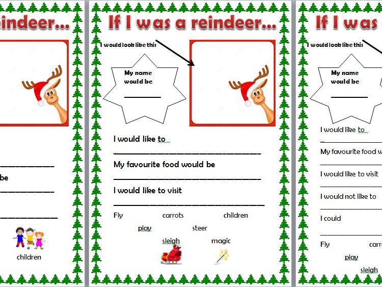 What would you do if you were a reindeer | Teaching Resources