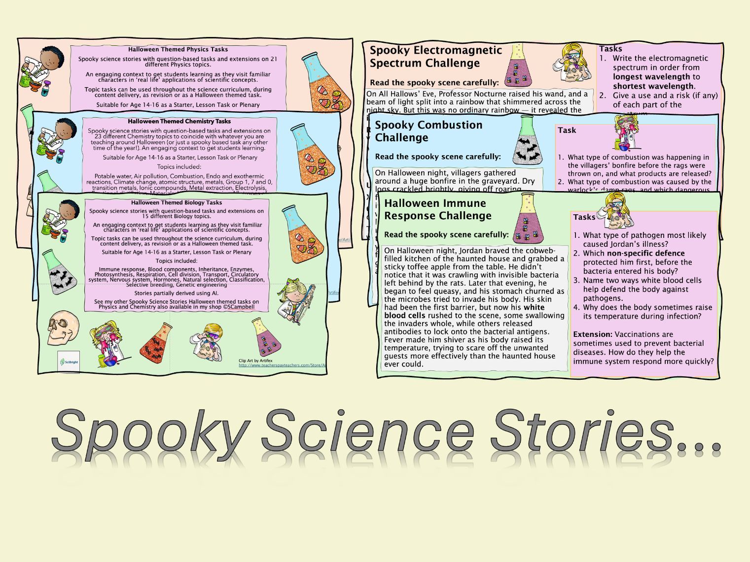Spooky Science Stories - Halloween themed Science tasks: Biology ...