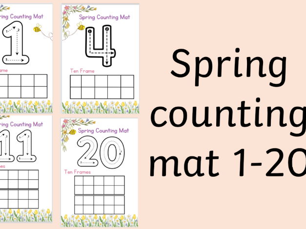 Spring Themed 1-20 Counting Mats | Teaching Resources