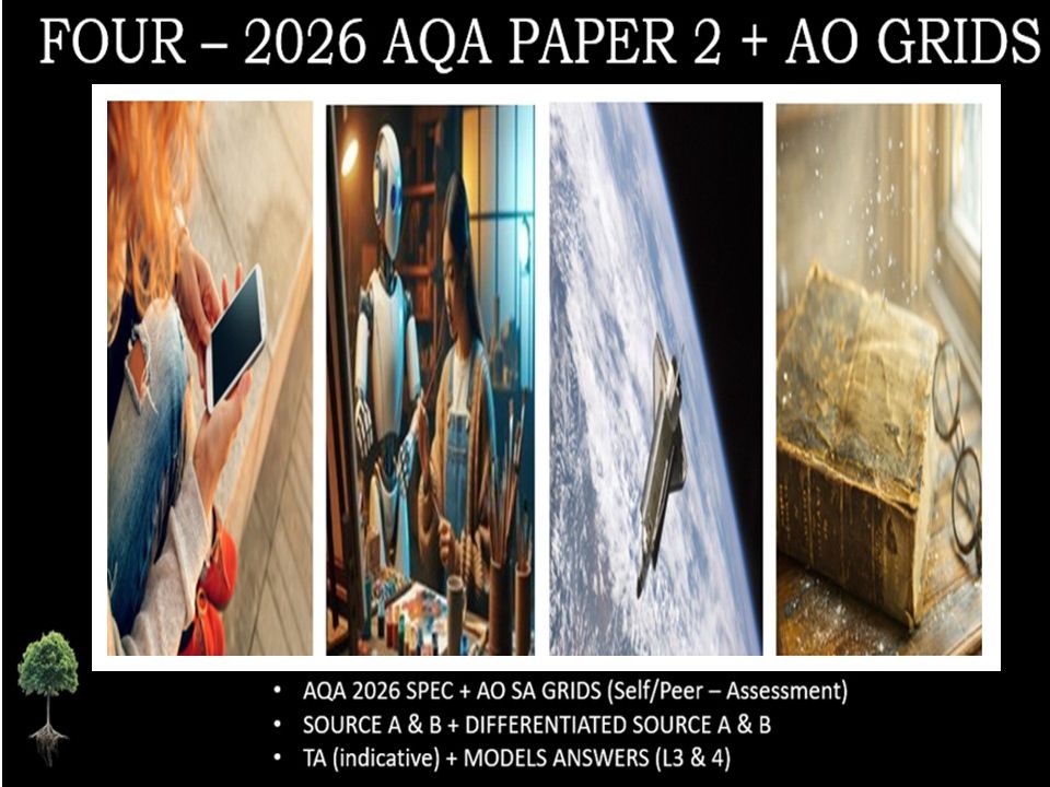 FOUR - AQA PAPER 2 | 2026 FULL MOCKS | AO GRIDS | Teaching Resources
