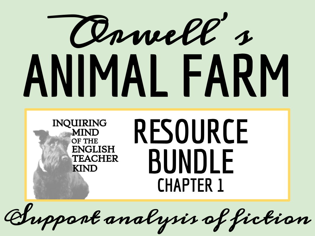 Animal Farm Chapter 1 Quiz and Close Reading Worksheet Bundle ...