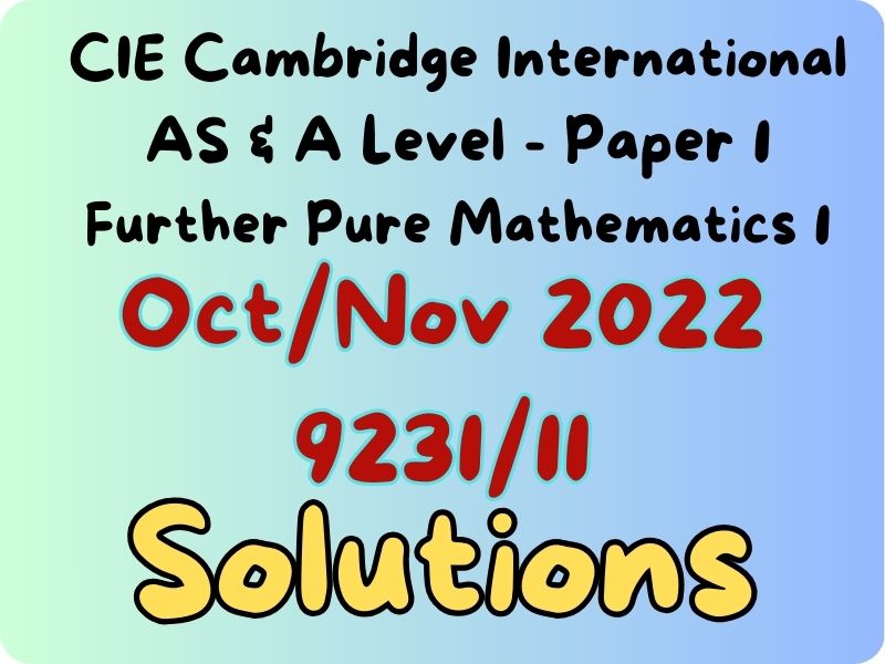 Solutions Bundle of CIE Cambridge International AS & A Level Further ...