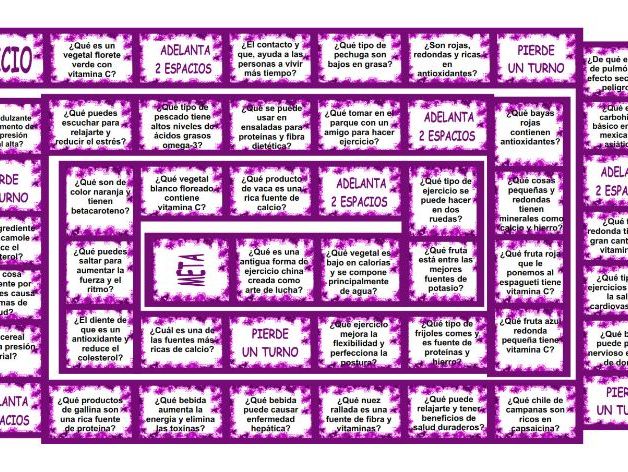 Healthy Lifestyle and Nutrition Spanish 4 Worksheet-2 Game-1 Exam ...