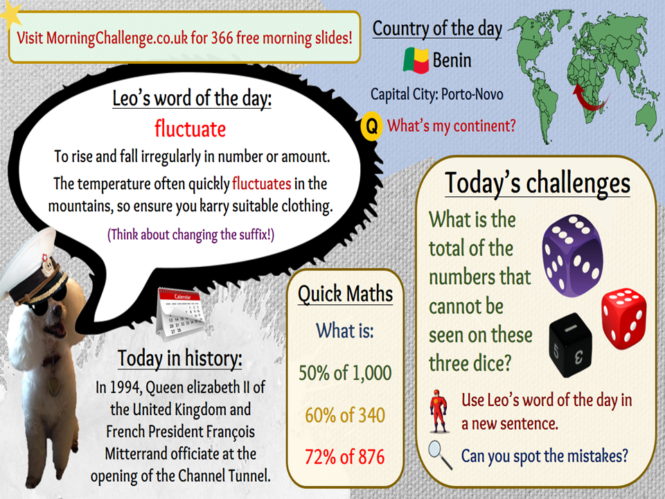 366 Morning Challenges For KS2 Teaching Resources