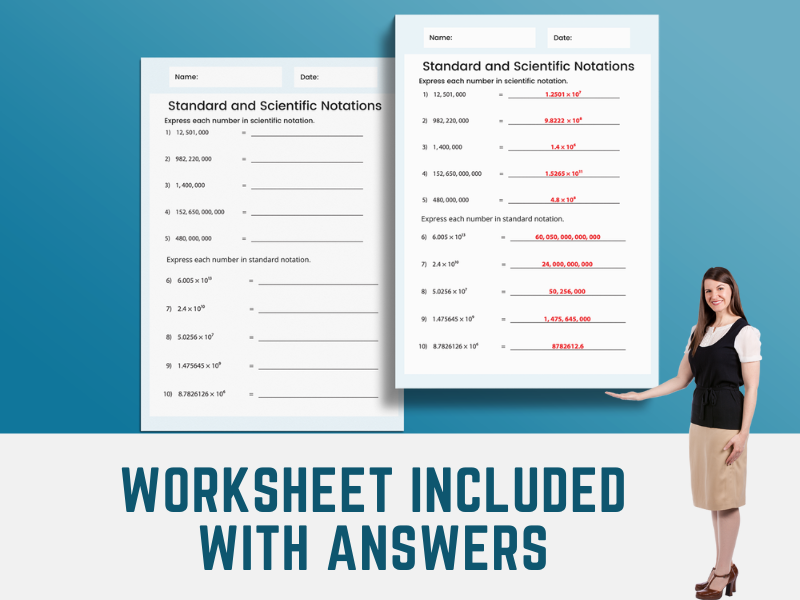 Calculations in Standard Form Interactive Digital Maths Lesson and ...