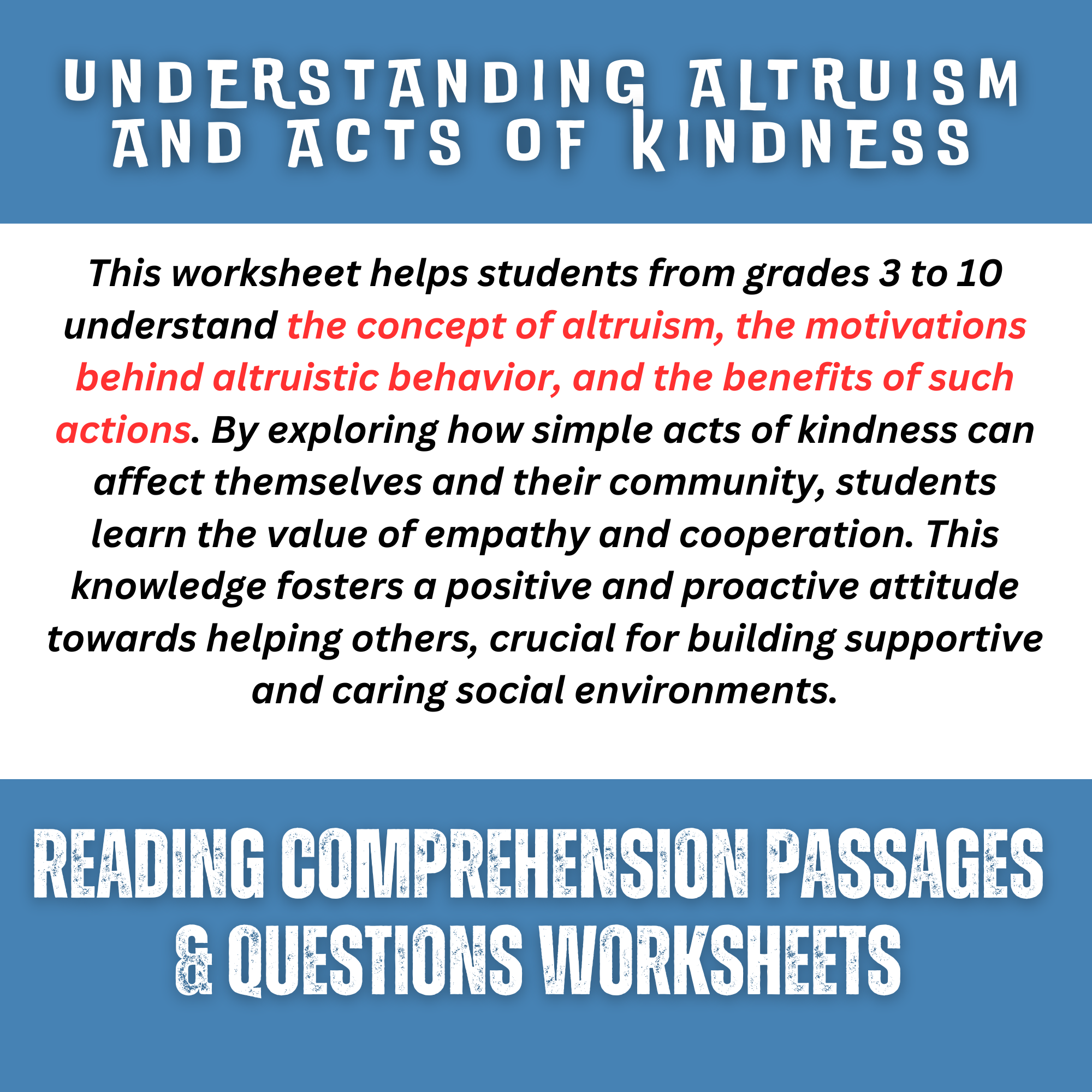Understanding Altruism and Acts of Kindness -Psychology and Human ...
