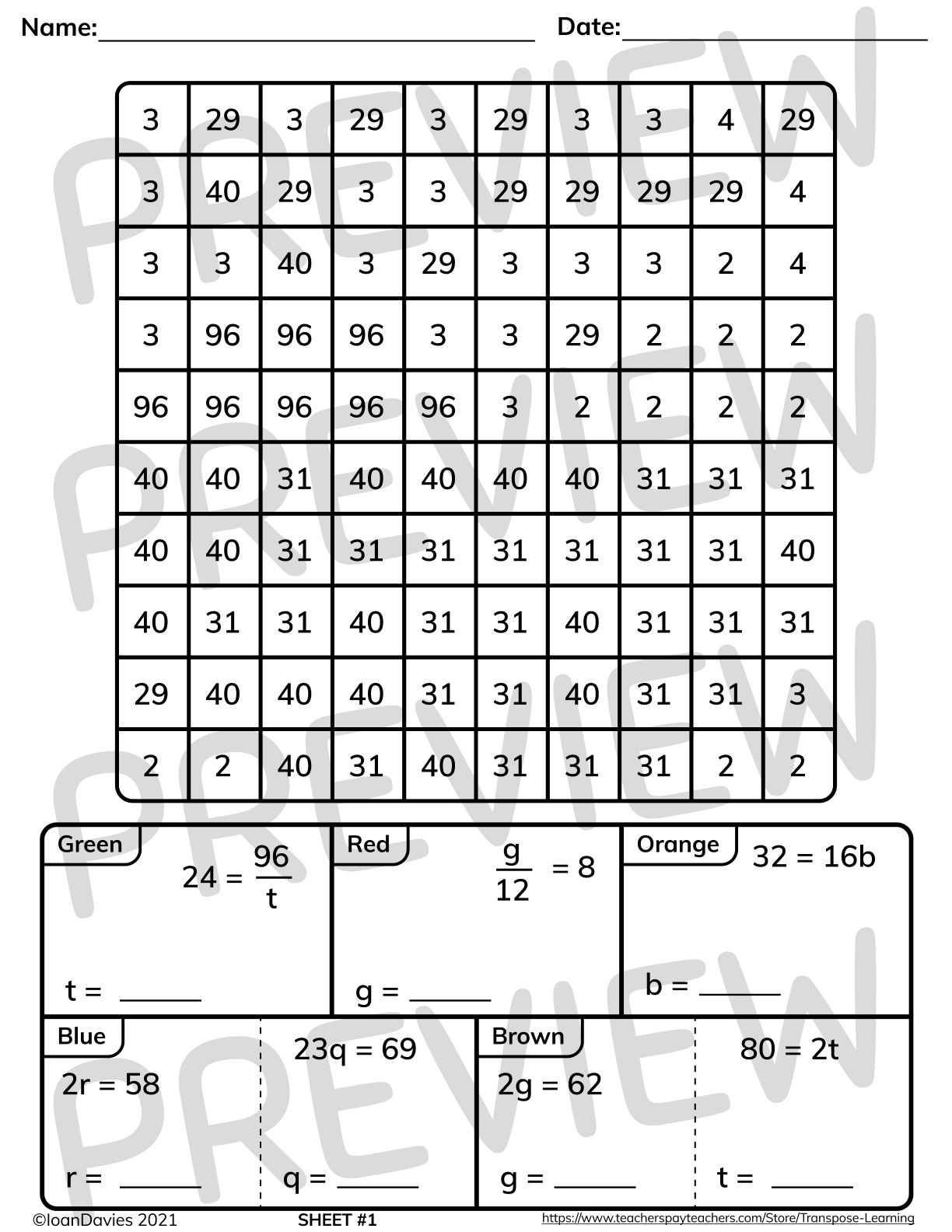 One Step Equations With Multiplication & Division | Fall Themed Mystery ...