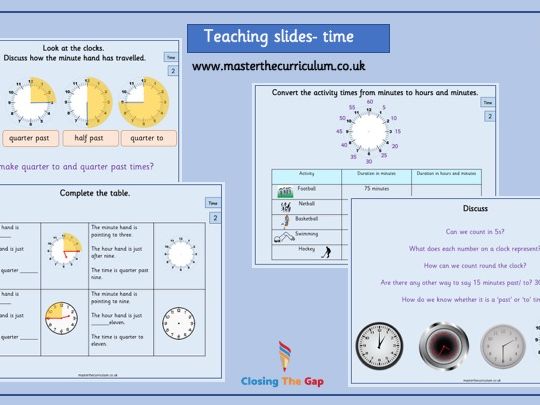Year 2 - Editable Time Teaching Slides - Maths Measurement - White Rose ...