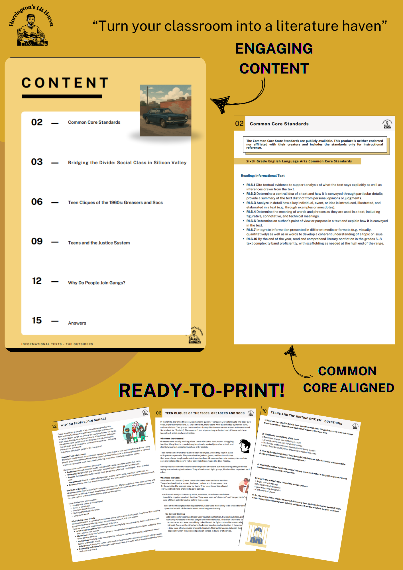The Outsiders - Paired Informational Texts | Teaching Resources