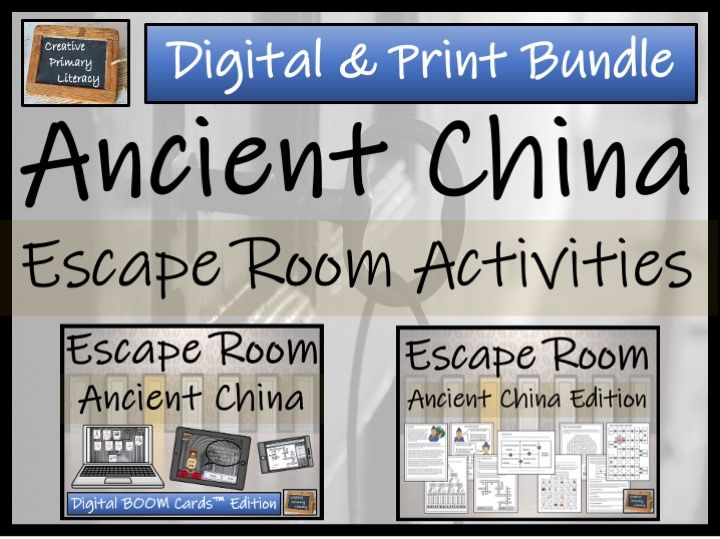 Ancient China Escape Room Bundle | BOOM Cards™ Digital & Print Versions ...