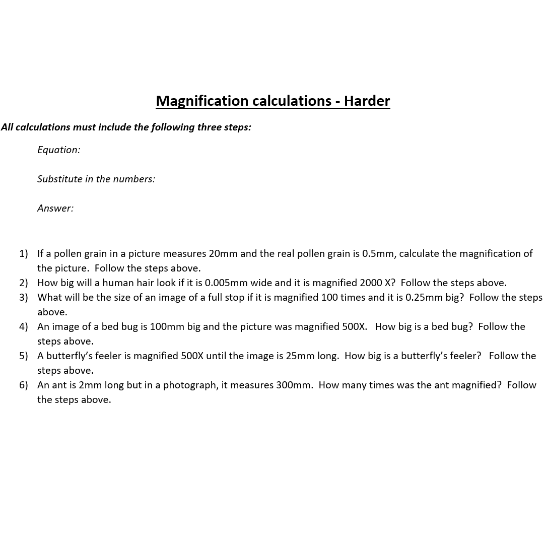 B1.1 The world of the microscope | Teaching Resources