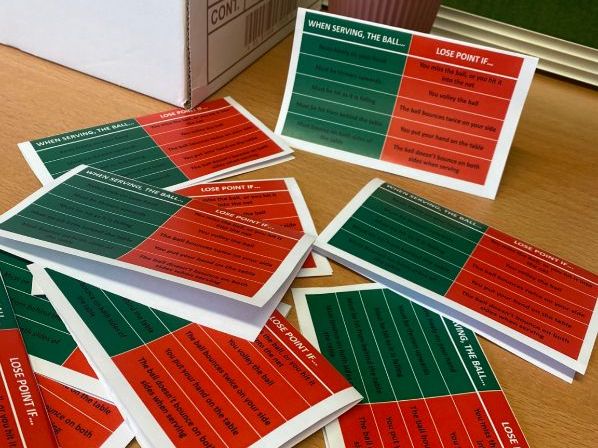 Table Tennis Support Cards. | Teaching Resources
