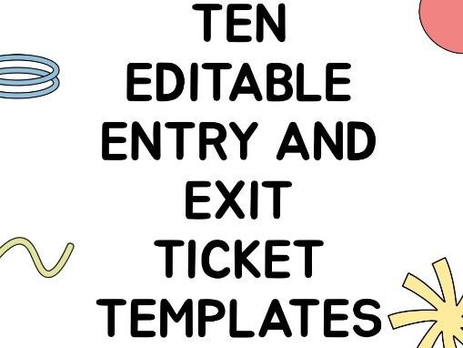 Daily Entry & Exit Tickets | Grades 3-5 | Editable+Print | Formative ...