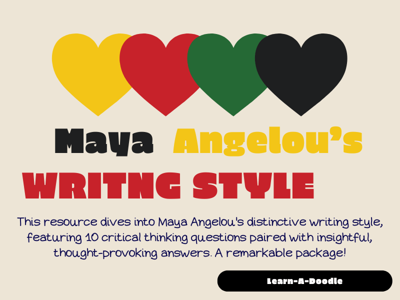 Maya Angelou's Powerful Writing Style: Critical Thinking Questions ...