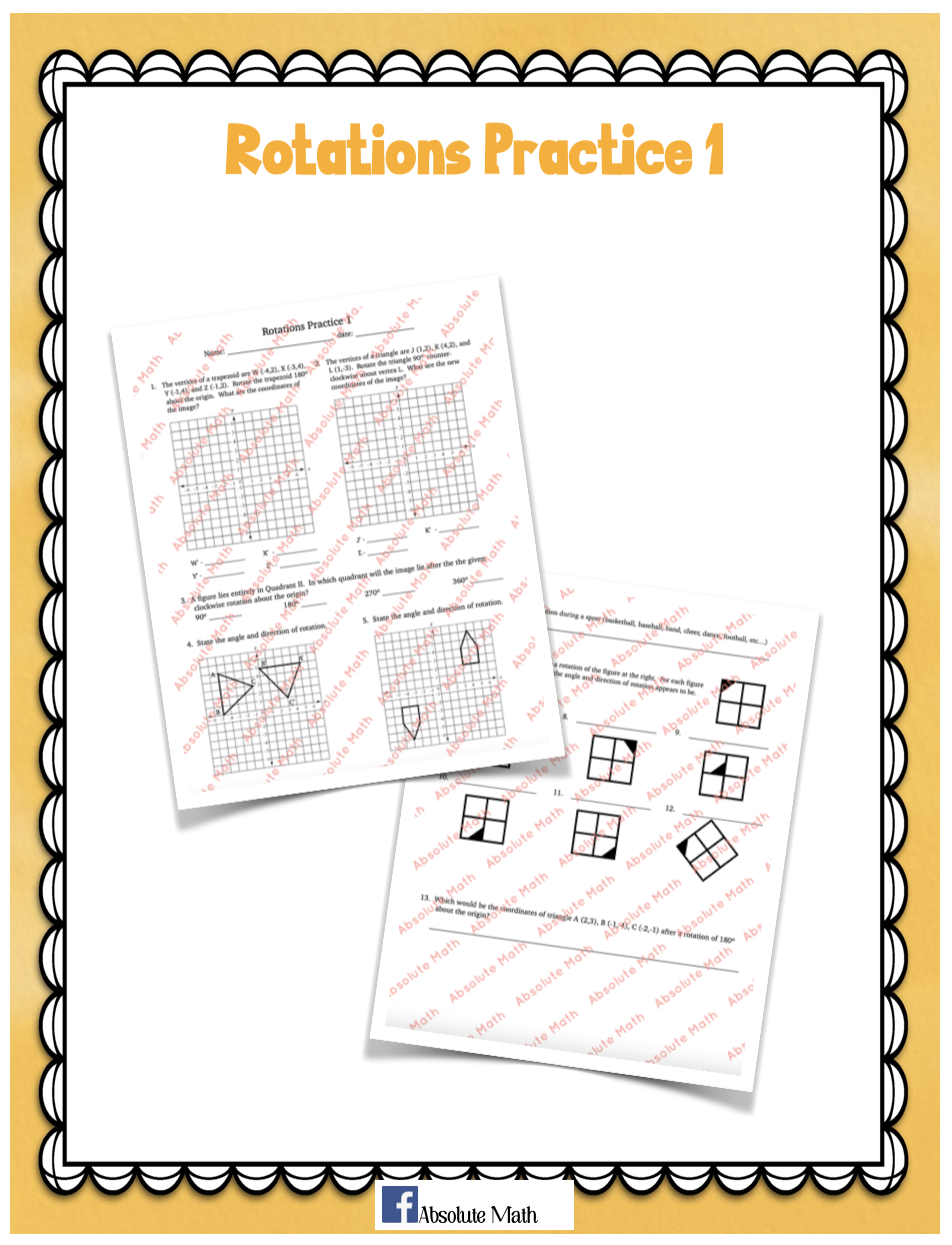 Rotations Practice 1 Teaching Resources Rotations Practice 1 Teaching Resources