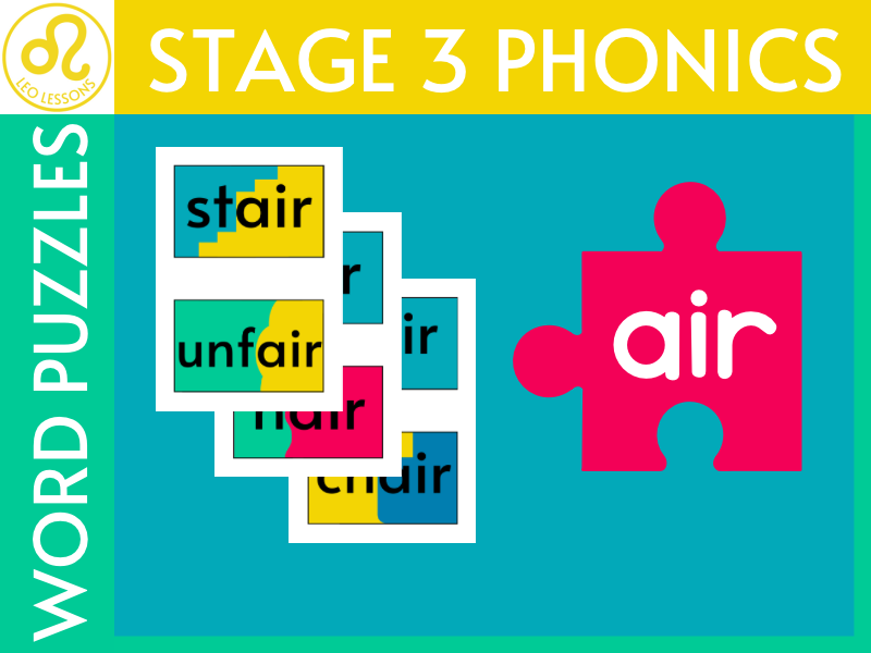 Stage 3 phonics word puzzle bundle 12 sounds | Teaching Resources