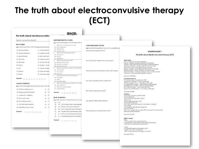The truth about electroconvulsive therapy (ECT) | Teaching Resources