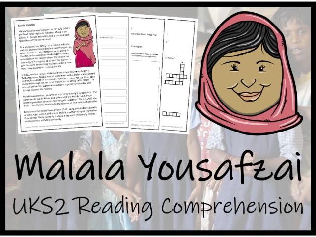 UKS2 - Malala Yousafzai Reading Comprehension & Biography Bundle ...