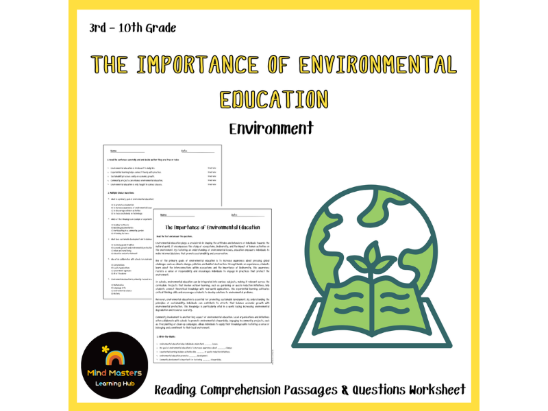 The Importance of Environmental Education Reading Comprehension ...