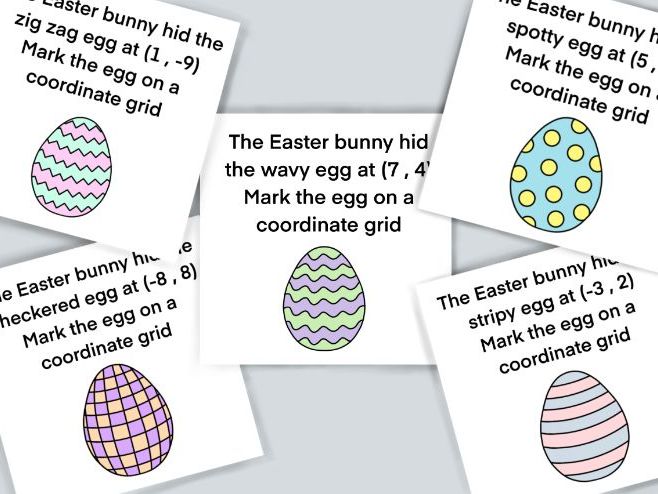 Easter KS3 Maths Activities Coordinates Teaching Resources
