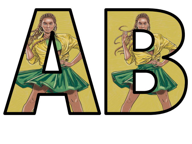 Famous Person Beyonce Singer Lettering Set Display Title Letters ...