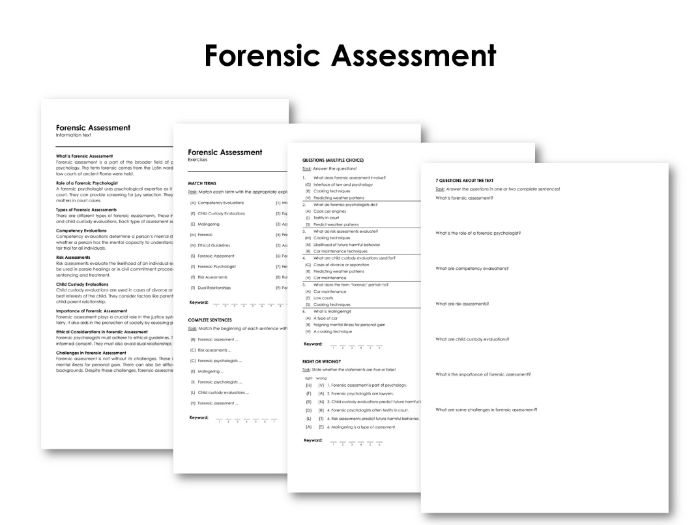 Forensic Assessment | Teaching Resources