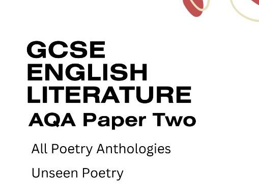 AQA GCSE English Literature – Poetry & Unseen Poetry Paper 2 | All ...