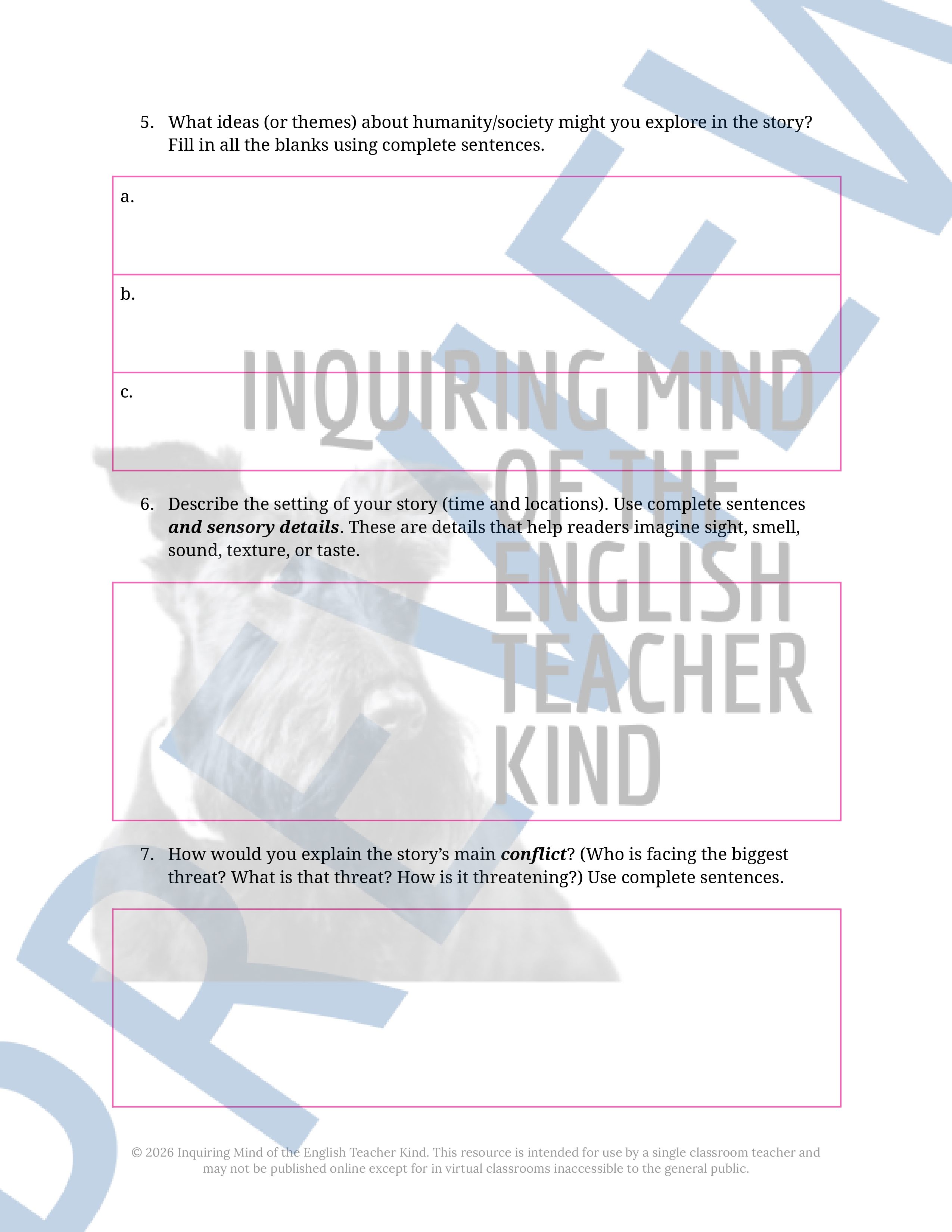 Creative Writing Unit Plan and Narrative Project | Love Stories ...