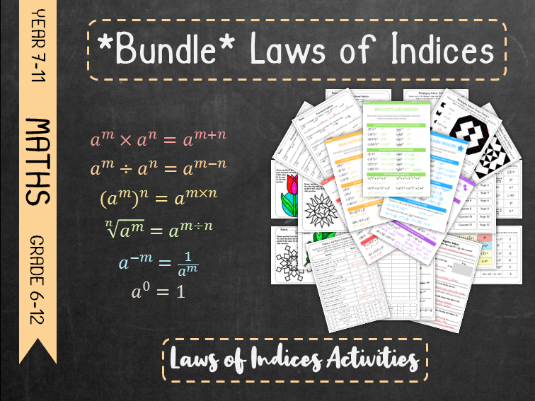  Bundle Laws Of Indices Exponents Laws Of Indices Activities