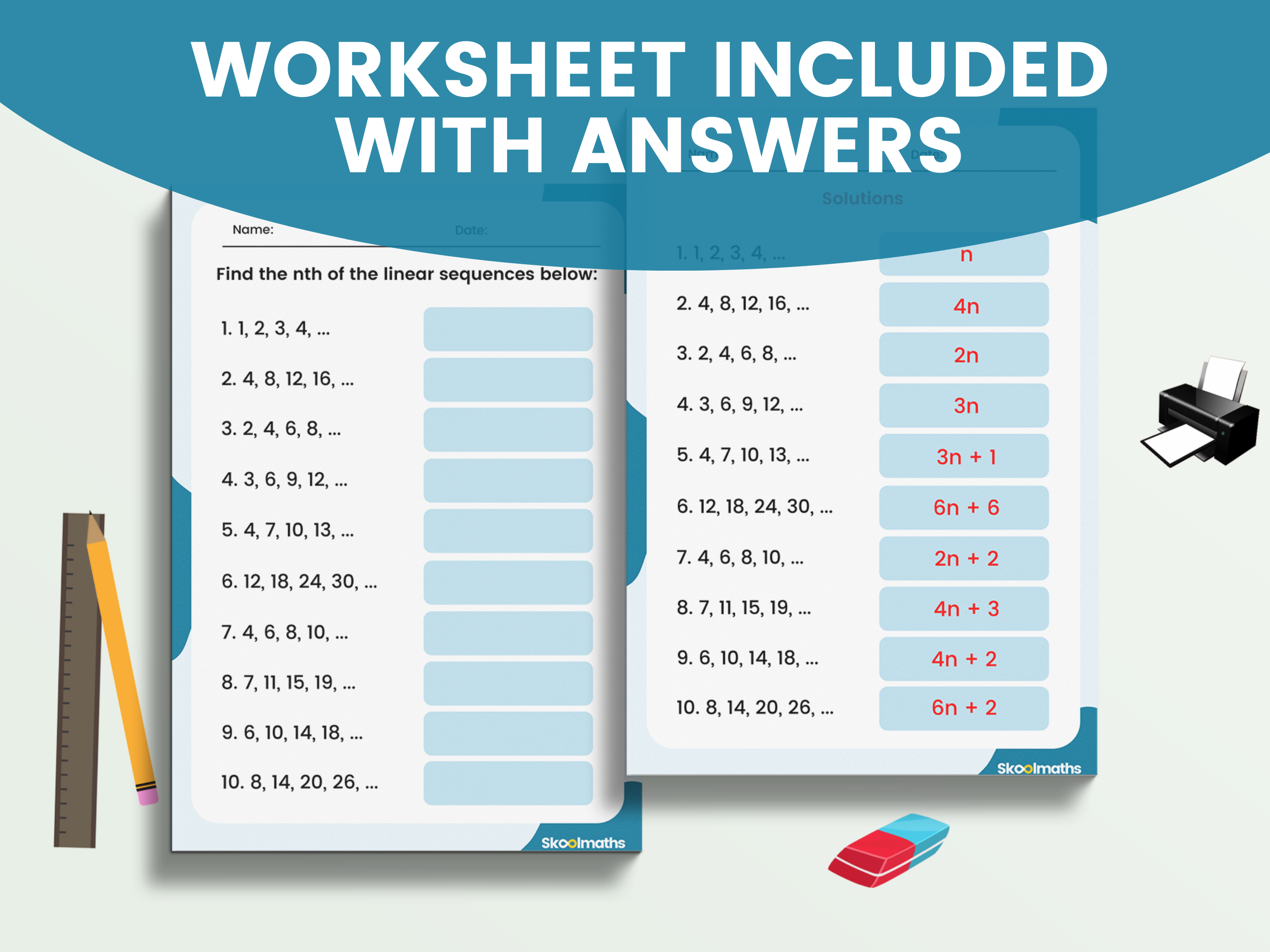 Linear Sequence - GCSE Digital Maths Lesson | Teaching Resources
