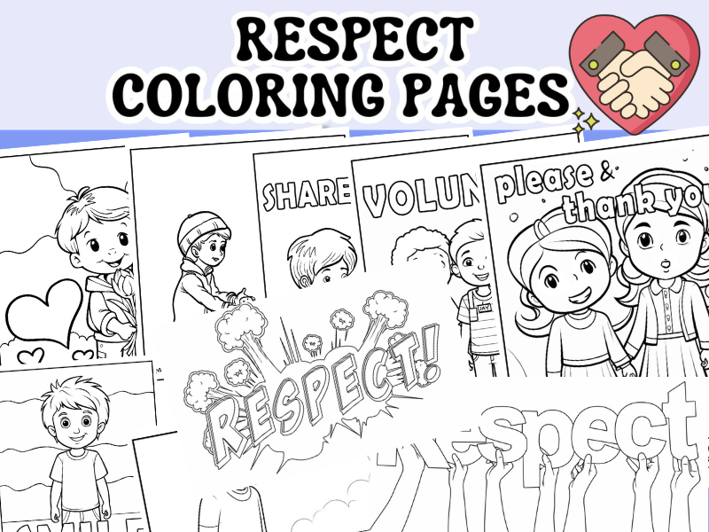 Respect Coloring Pages – Teach Kindness and Good Manners Through Art ...