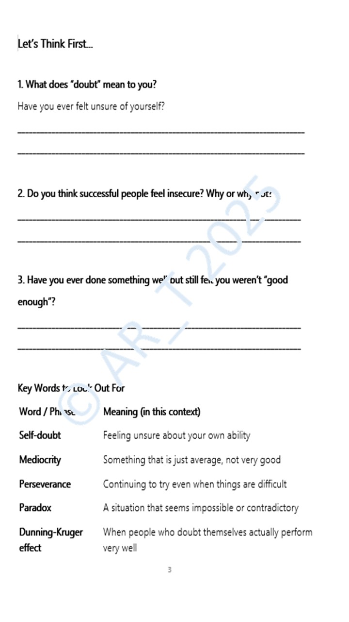 STEINBECK - Navigating Doubt – KS4 Reading | Teaching Resources