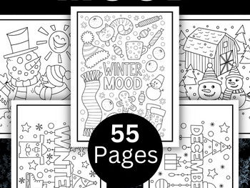 Winter Mood Coloring Pages for Kids – 55 Cozy & Calming Seasonal ...