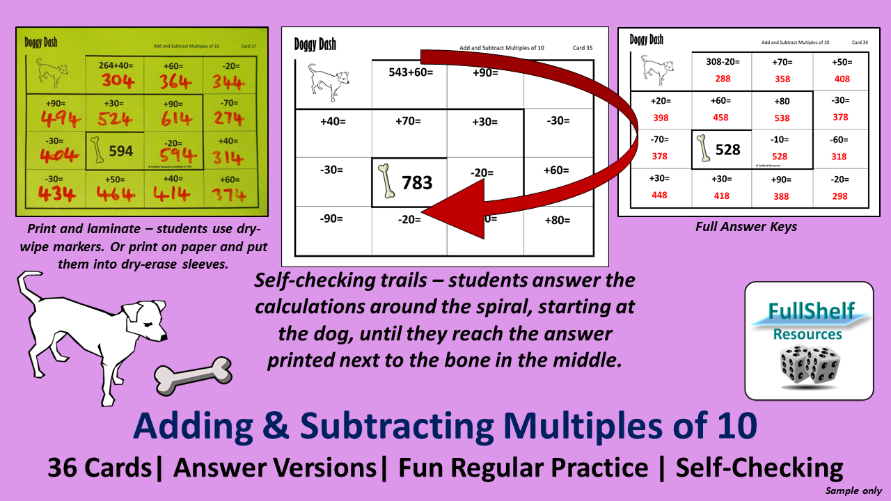 Addition And Subtraction Multiples Of 10 Teaching Resources