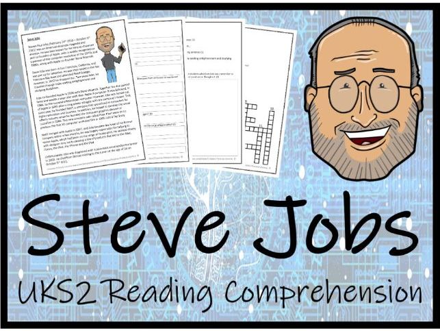 UKS2 Steve Jobs Reading Comprehension Activity Teaching Resources