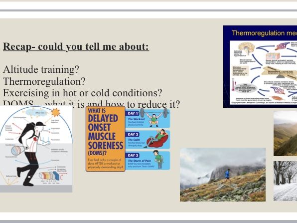 A level PE Preparation for altitude, heat and humidity and Speeding up ...